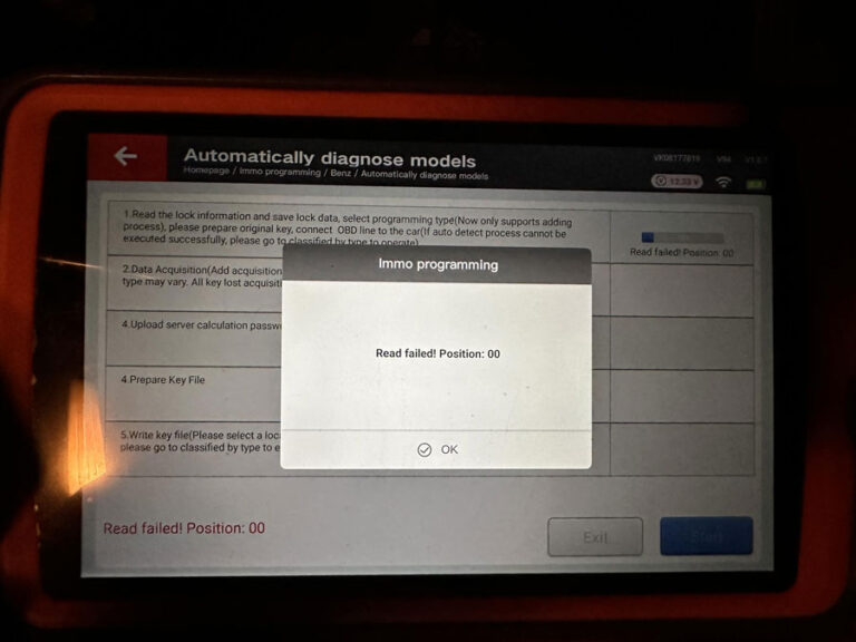 VVDI Key Tool Plus W212 Read Failed Position 00? | VVDIshop.com
