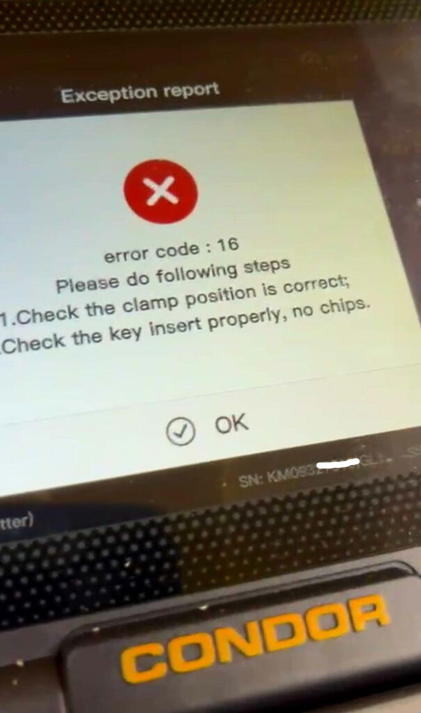 Xhorse Condor II Error Code 16 Solution (Factory Reset) | VVDIshop.com